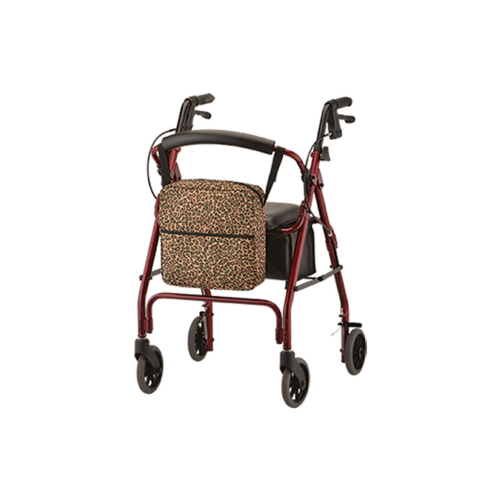 Green Paisley Vive rollator bag - 2 Hearts Medical